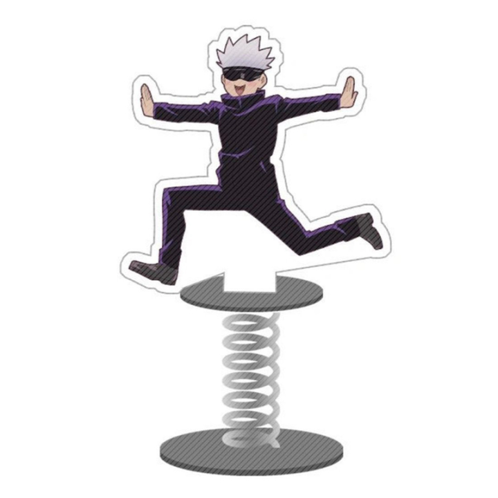 Anime Jujutsu Kaisen Gojo Satoru Spring Shake Stand Model Toy Acrylic ...