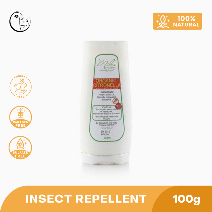 Milea All Organics Citronella Mosquito Repellent Lotion 100g | Lazada PH