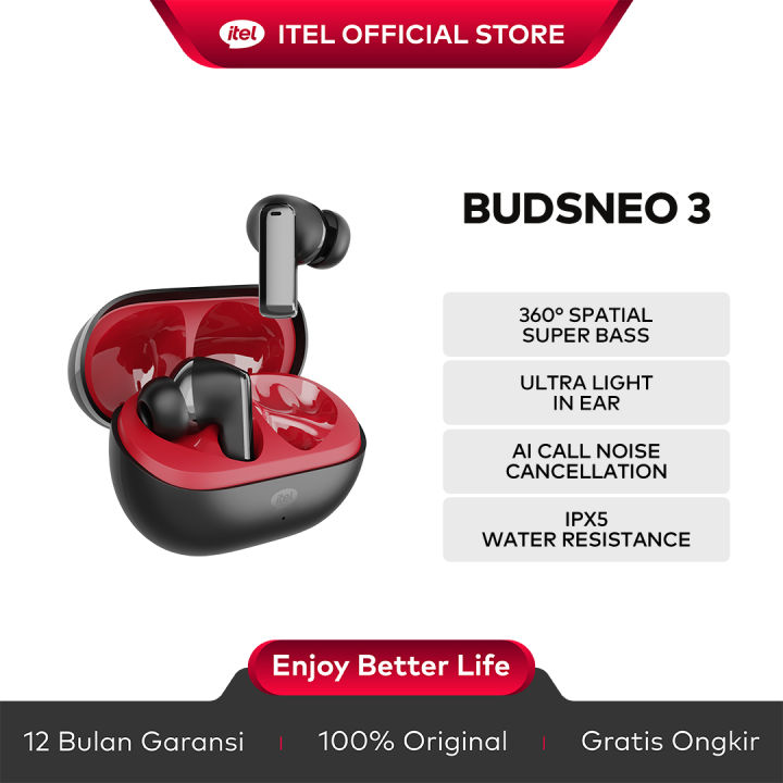 itel Official Earbuds Budsneo 3 TWS True Wireless Bluetooth Earphone ...