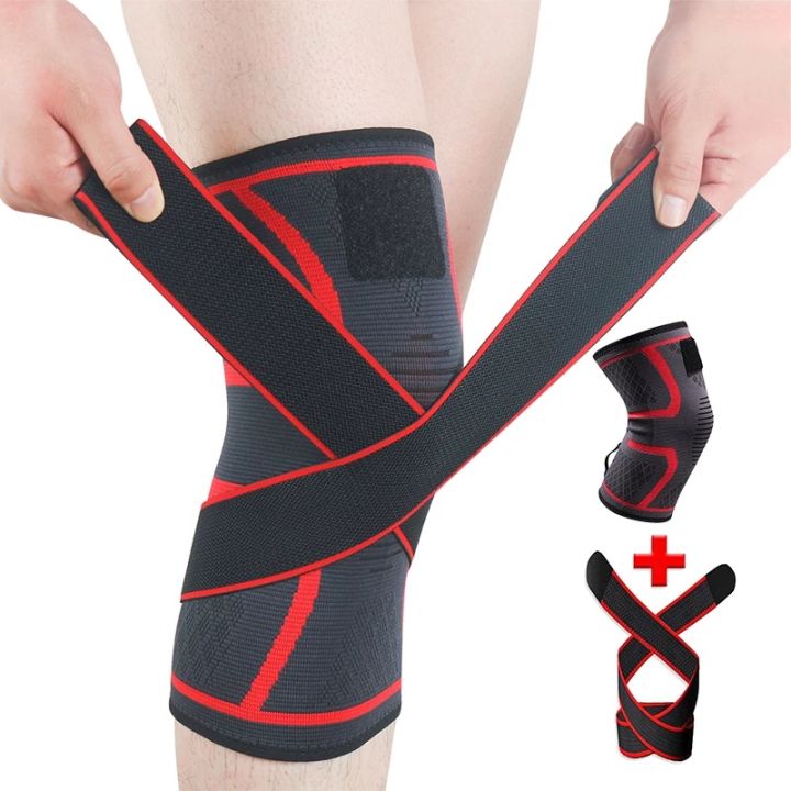 Adjustable compression knee protector for sports fitness patella ...