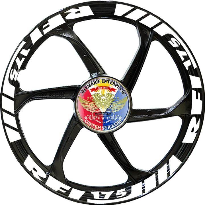 RUSI RFI 175 MAGS STICKER DECALS, SET FOR 2 WHEELS FRONT AND REAR ...