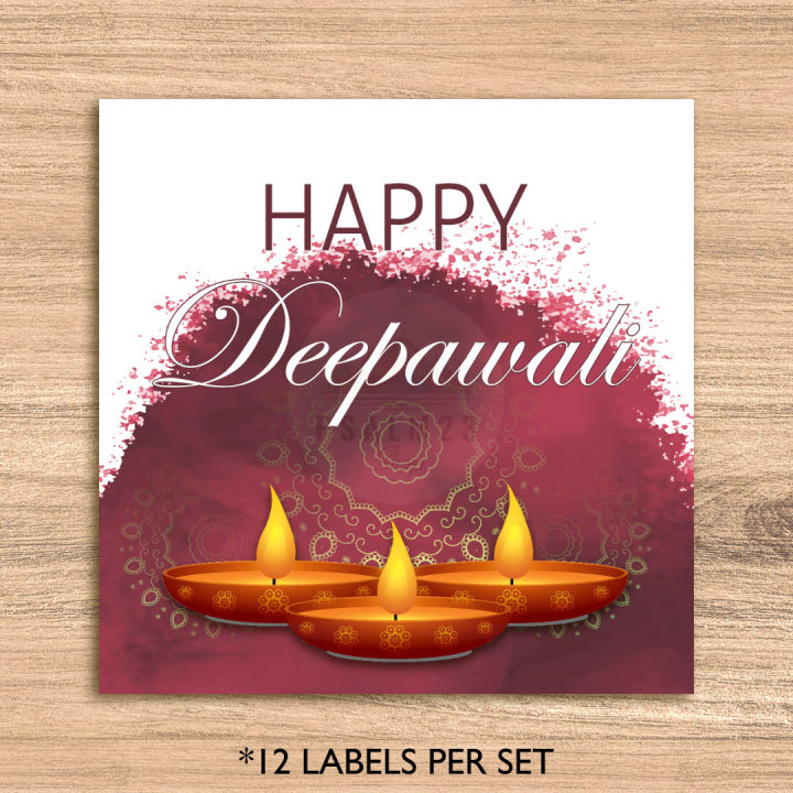 Diwali Stickers Labels Deepavali Sticker Labels Happy Deepavali ...