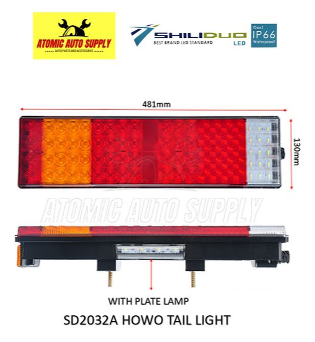 HIGH QUALITY ORIGINAL SHILIDUO BRAND HOWO LED TAIL LIGHT WITH PLATE ...