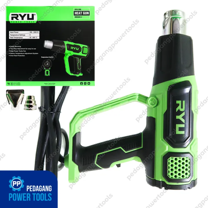 RYU RHG600-4 Heat Gun Mesin Hot Air Gun Blower Angin Pemanas Sticker ...