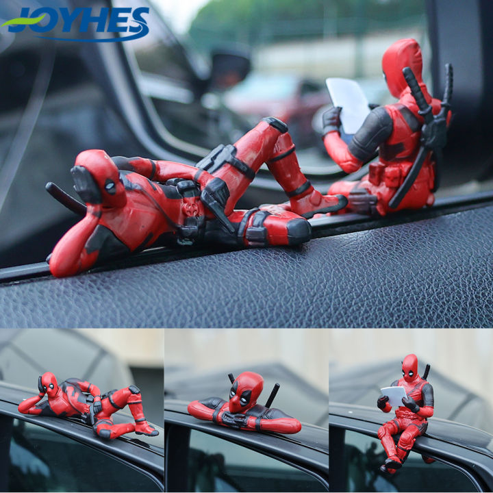 Cartoon Miniatures Deadpool Figures Statue Avengers Deadpool Model Car ...