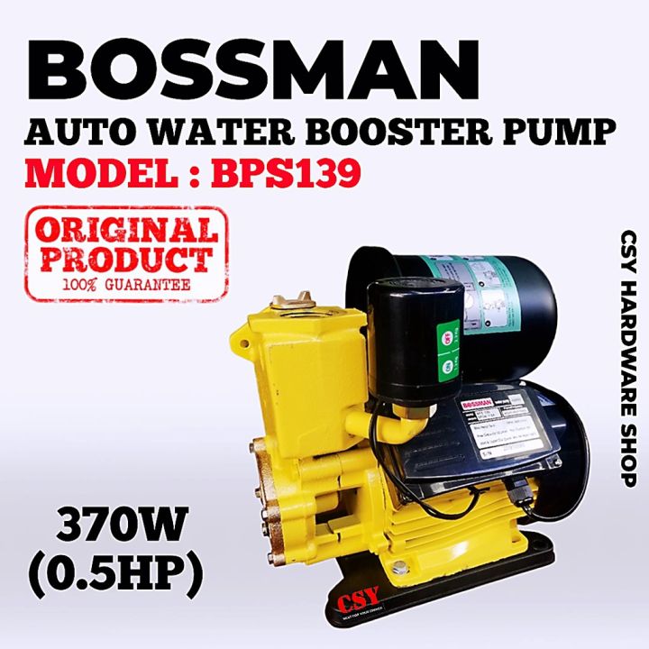 BOSSMAN BPS139 Water Pump / Automatic Booster Pump 0.5HP | Lazada
