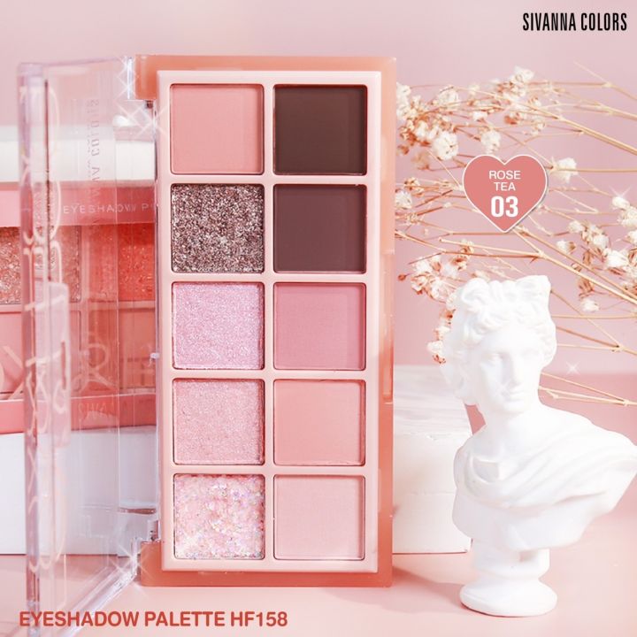 HF158 SIVANNA COLORS EYESHADOW PALETTE อายแชโดว์พาเลท มีทั้งสีแมทท์ ชิม ...