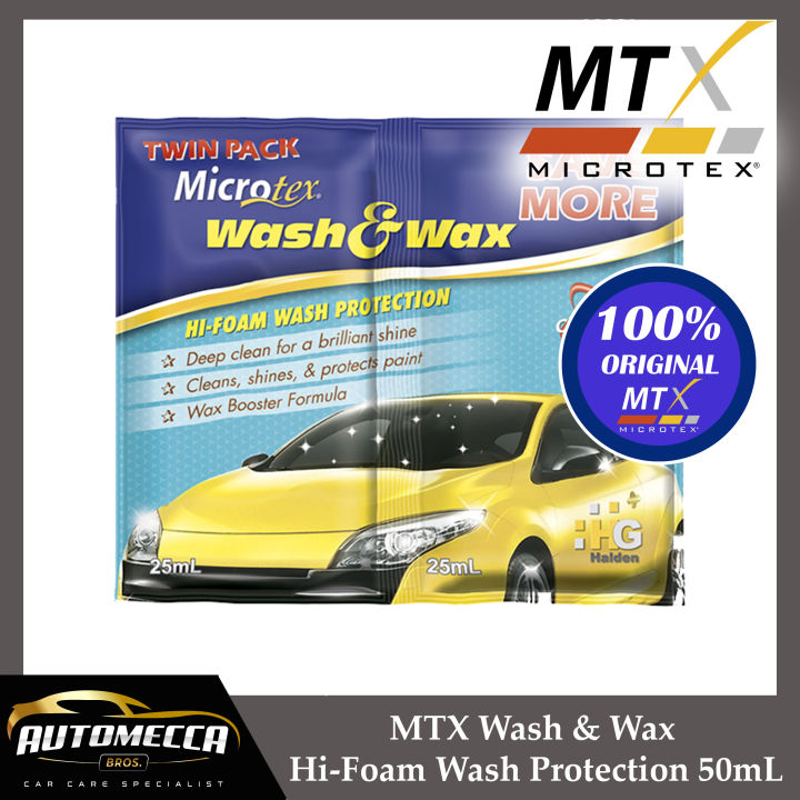 MTX Wash & Wax Hi-Foam Wash Protection 25mL Twin Pack Sachet MA-SW100 ...
