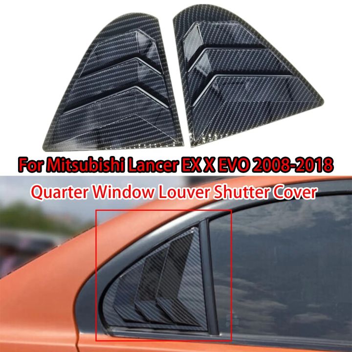 Rear Window Side Vent Shutter Louver Cover Trim For Mitsubishi Lancer ...