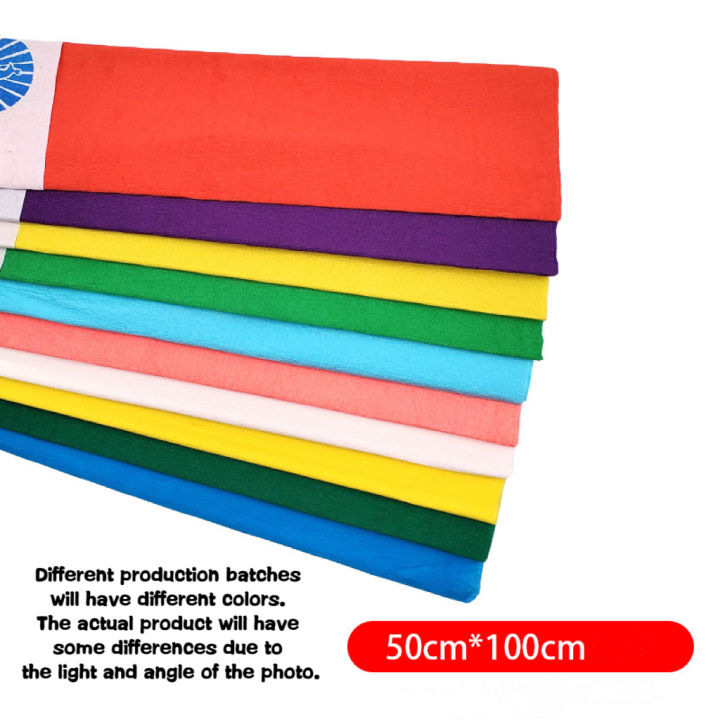 10pcs/Pack Crepe Paper DIY Colored Paper Wedding/Birthday Party ...