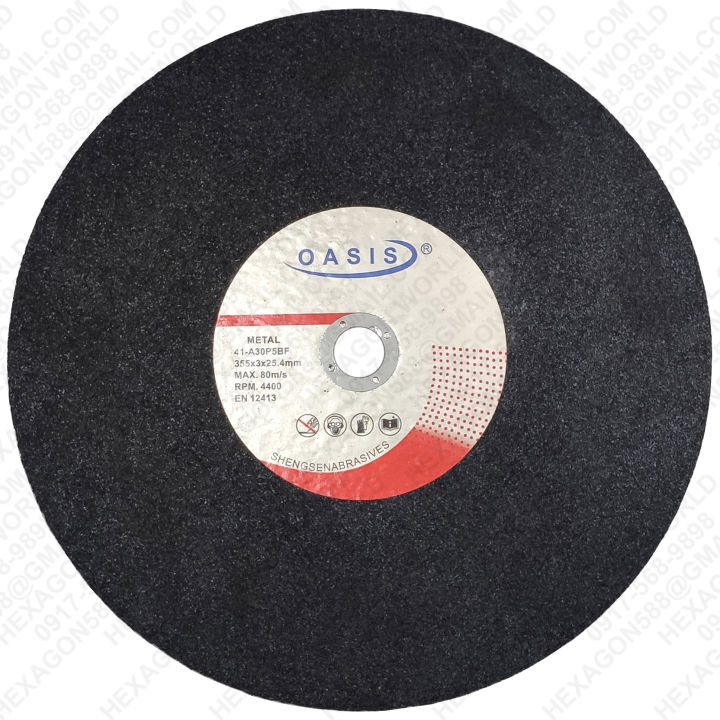 Oasis Cutting Disc 355 x 3 x 25.4mm / Cut Off Wheel 14"inches 5pc ...