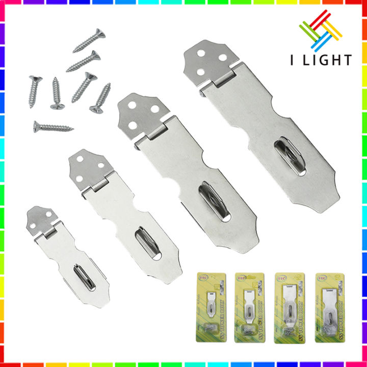 （Fast Delivery）2/3/4/5 Inch Stainless Steel Hasp Latch Lock Safety Lock ...