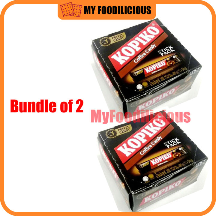 Kopiko Coffee Shot Stick Candy 288g 12 Sticks x 24g Sweet Candy Party ...