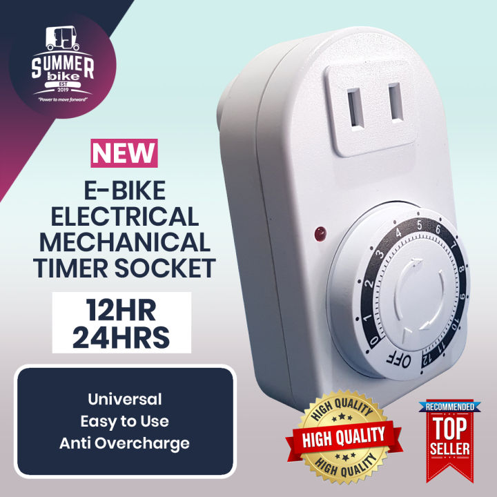 24 hours 12 hours Electrical Mechanical Timer Socket Ebike Countdown ...