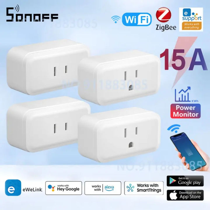 SONOFF S40Lite US/JP Smart Plug 15A WiFi ZigBee Power Socket Outlets ...