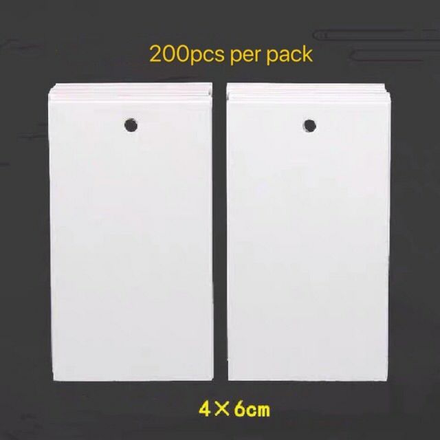 TKK Blank Hang Tag Card White Tag Price Paper Tag Card String Paper ...