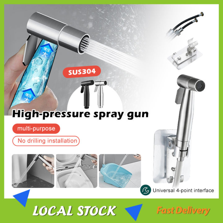 Stainless Steel Bidet Sprayer Set 3 in1 Hand Sparyer Hose Kit with ...