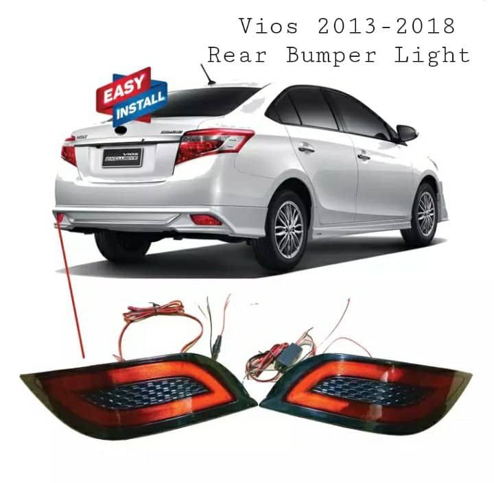 Toyota Vios 2013-2018 Gen 3 Clear LED Rear Bumper Light | Lazada PH
