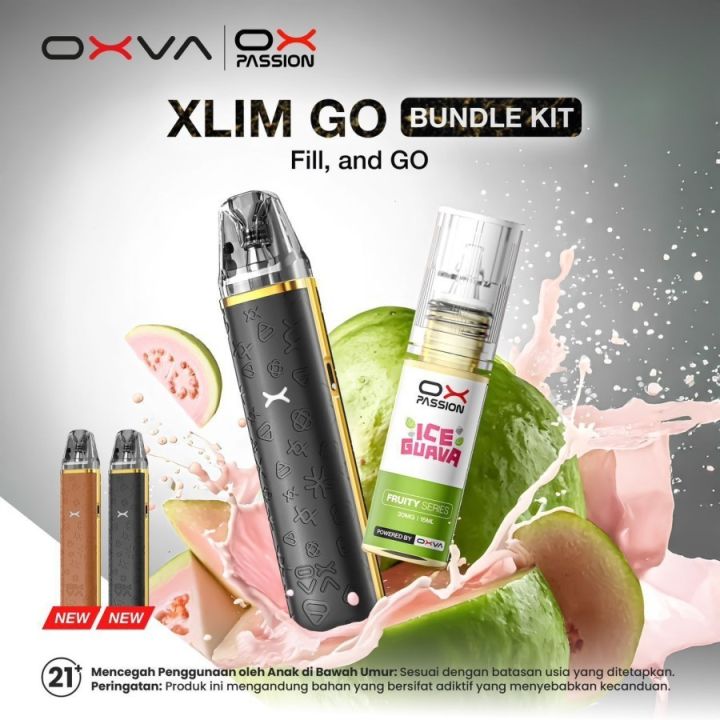 Oxva Xlim Go Pod Kit + OX Liquid Salt Nic 15ML by Oxva / Slim Go ...