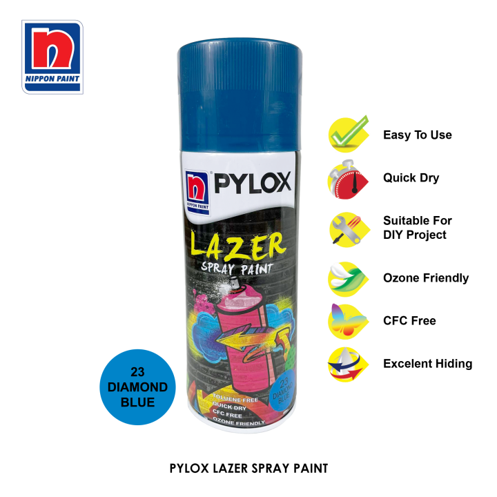 Pylox Lazer Spray Paint Diamond Blue PLZ023 400cc | Lazada PH