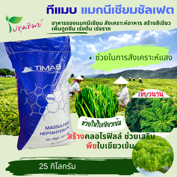 TIMAB แมกนีเซียมซัลเฟต บรรจุ 25 kg. อาหารรองแมกนีเซียม สังเคราะห์อาหาร ...