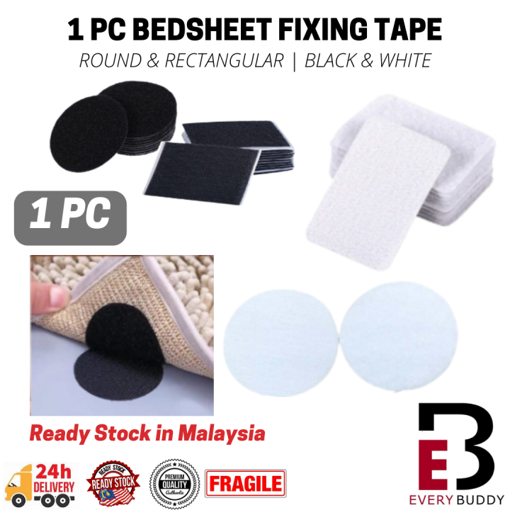 1 pc Bed Sheet Fixing Stickers Seamless Double Sided Adhesive Velcro ...