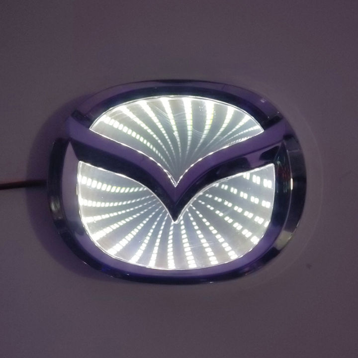 For MAZDA Logo Tunnel Laser LED Light Car Logo Decoration Emblems Badge ...