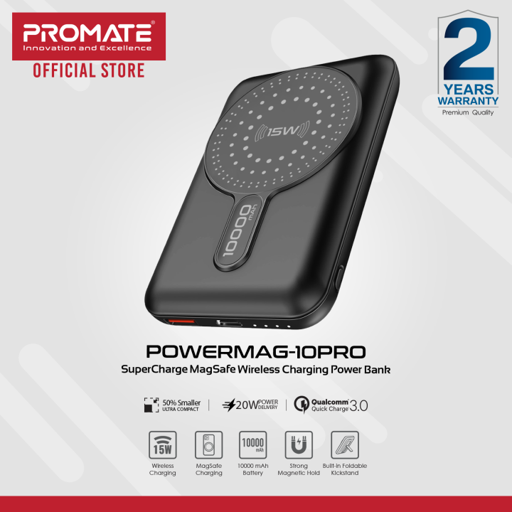 Promate PowerMag-10Pro SuperCharge Magnetic Wireless Charging Power ...