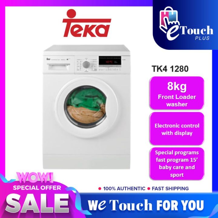 TEKA 8KG FREE STANDING FRONT LOAD ENERGY EFFICIENCY CLASS A +++ WASHING ...