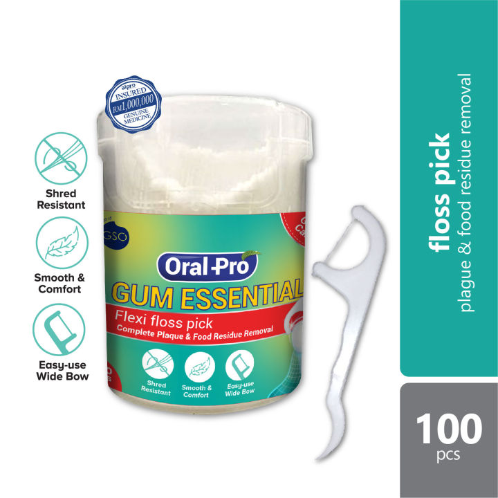 Alpro Pharmacy Oral Pro Gum Essential Flexi Floss Picks 100s | Lazada