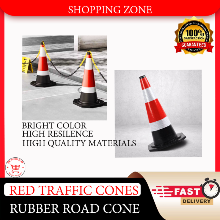 RED TRAFFIC CONE / EMERGENCY TRAFFIC CONE / RUBBER TRAFFICE CONE ...