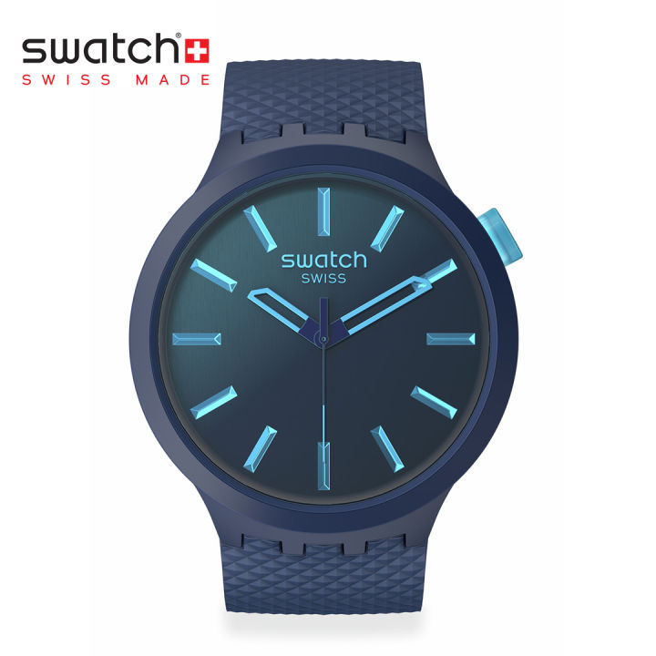 Swatch Big Bold INDIGO GLOW SB05N113 Blue Silicone Strap Watch | Lazada PH