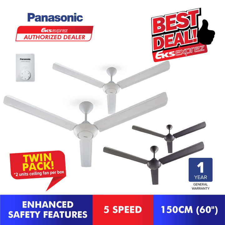 [READY STOCK] Panasonic Regulator 3 Blades Ceiling Fan 60" F-M15A0VBWH ...