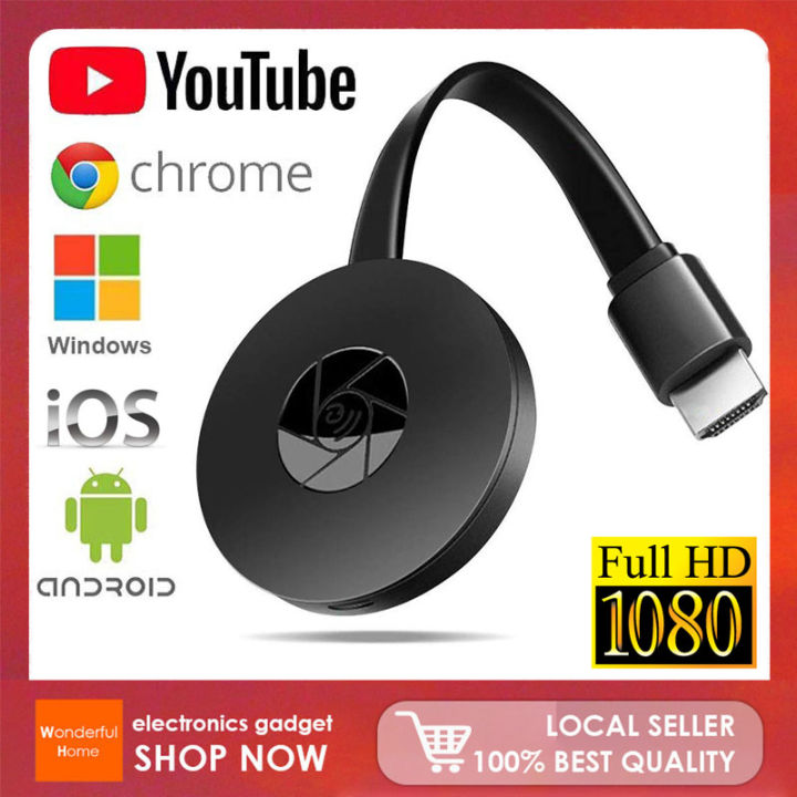 MiraScreen G2 HDMI Dongle 1080P Chromecast Wireless Wifi Display ...