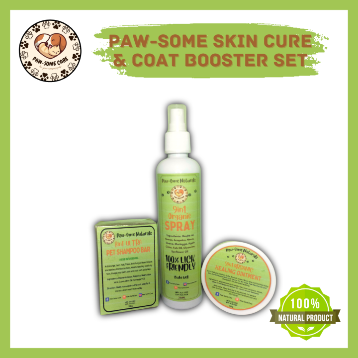 Paw-Some Care 3in1 Combo Set for Cats and Dogs for skin treatments and ...