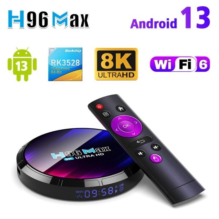 NewG Android Tv Box H96 Max RK3528 Wifi6 BT 5.0 Android 13 Support 8K | Lazada Indonesia