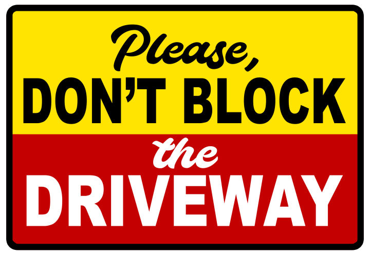 NO PARKING BAWAL PUMARADA DONT BLOCK THE DRIVEWAY SIGN PVC TYPE OR ...