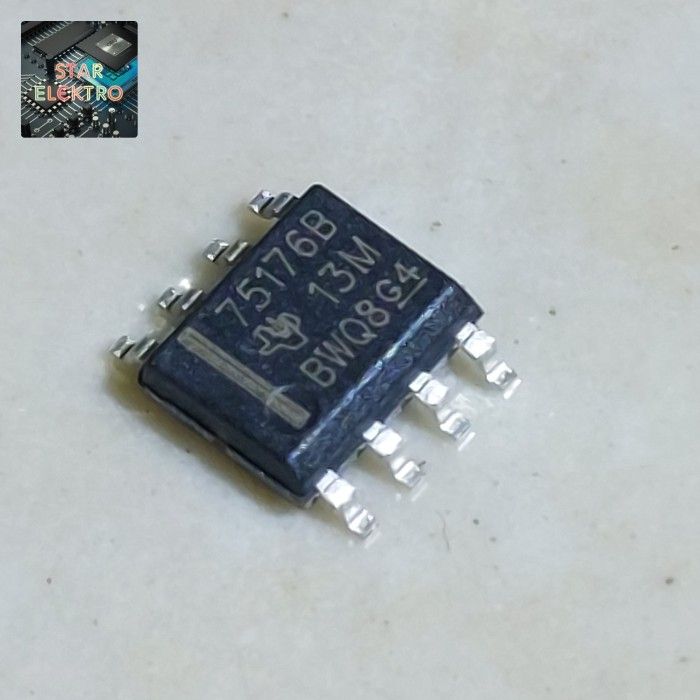 2 Buah 2Pcs 75176B Sop-8 SMD 75176BDR IC Differential Bus Transceiver SN75176B Texas Instruments ...