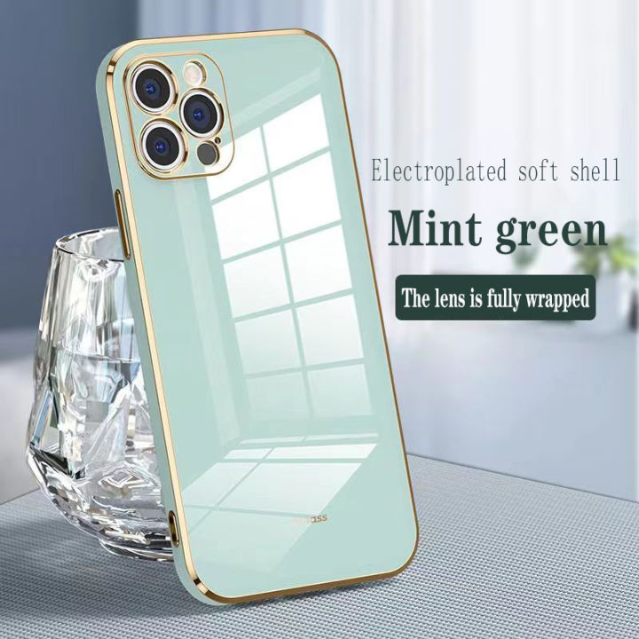 Luxury Electroplated Straight Edge Phone Case For Redmi Note 12 4G 10 ...