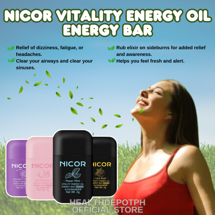 NICOR Cleansing Nasal Herbal Box Essential Double Hole Energy Bar ...