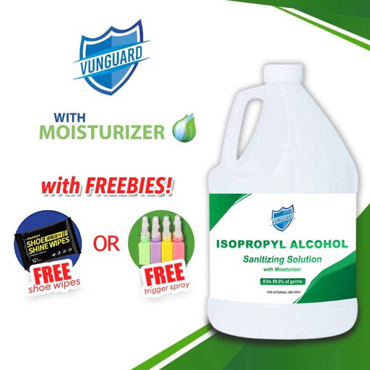 VUNGUARD ISOPROPYL ALCOHOL SANITIZING SOLUTION 1 GALLON, 1 LITER, half ...