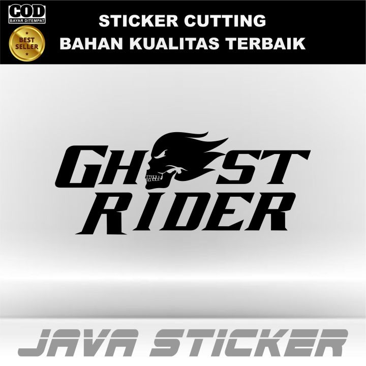cod stiker Stiker Cutting GHOST RIDER untuk sepeda motor mobil | Lazada ...