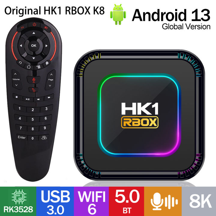 Original HK1 RBOX K8 Smart TV BOX RK3528 Quad Core Android13 BT 2.4G/5G WiFi6 Netflix Youtube ...
