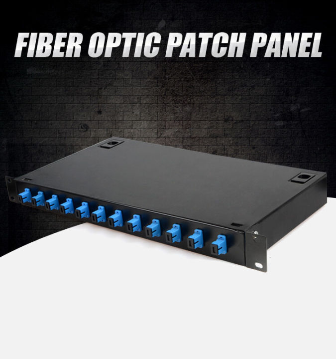 12 Port Fiber Patch Panel SC FC LC Pigtail ODF 1U Optical Fiber ...