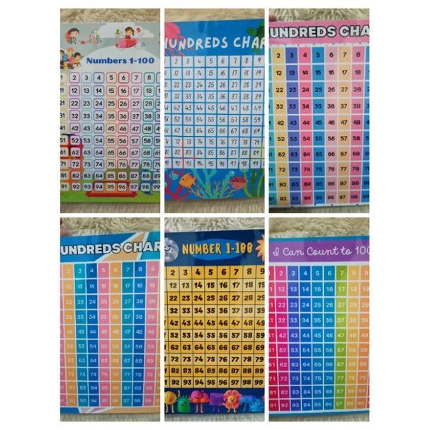 Hundreds Chart Laminated- a4 size | Lazada PH