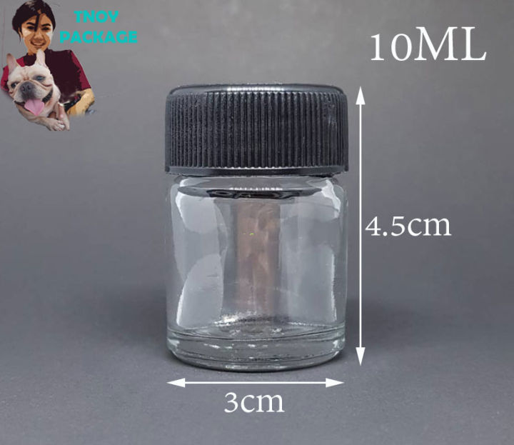 ขวด 10 มล. (50ใบ) ขวดแก้ว 10ml ฝาพลาสติก ร้านTnoy Package บรรจุภัณฑ์ (ส่งสินค้าทุกวัน จ-อ-พ-พฤ-ศ ...