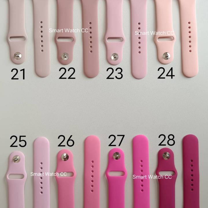 ายนาฬิกาซิลิโคนสีทึบสำหรับ smart watch ขนาด 38/40/41mm 42/44/45/49mm ...