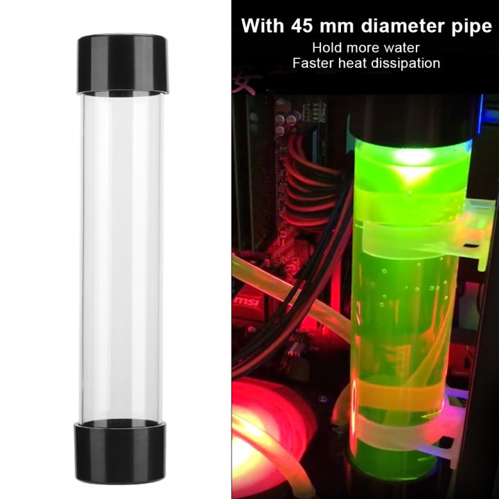 Transparent Cylindrical Computer Water Cooling Water Tank 240MM for ...