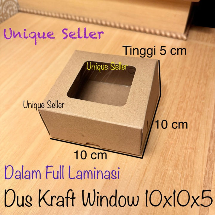 [Isi50] Dus Donat isi 1 Uk 10x10x5 KRAFT WINDOW LAMINASI / Dus Dimsum ...