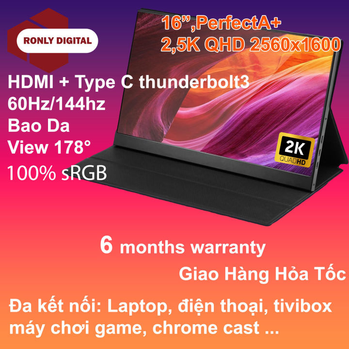 Màn Hình Di Động 16 inch, Option Cảm Ứng, Trắng Hoặc Đen,FullHD/2,5K ...